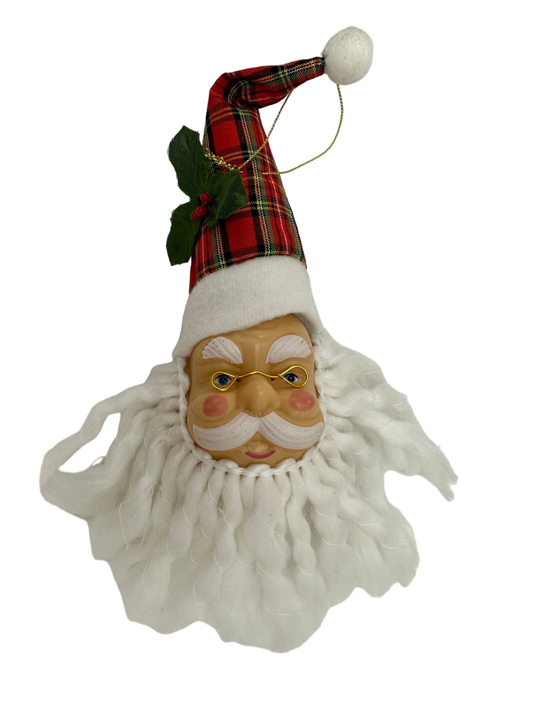 Christmas Santa Claus Face Head Ornament Tree Decoration Hanging ...