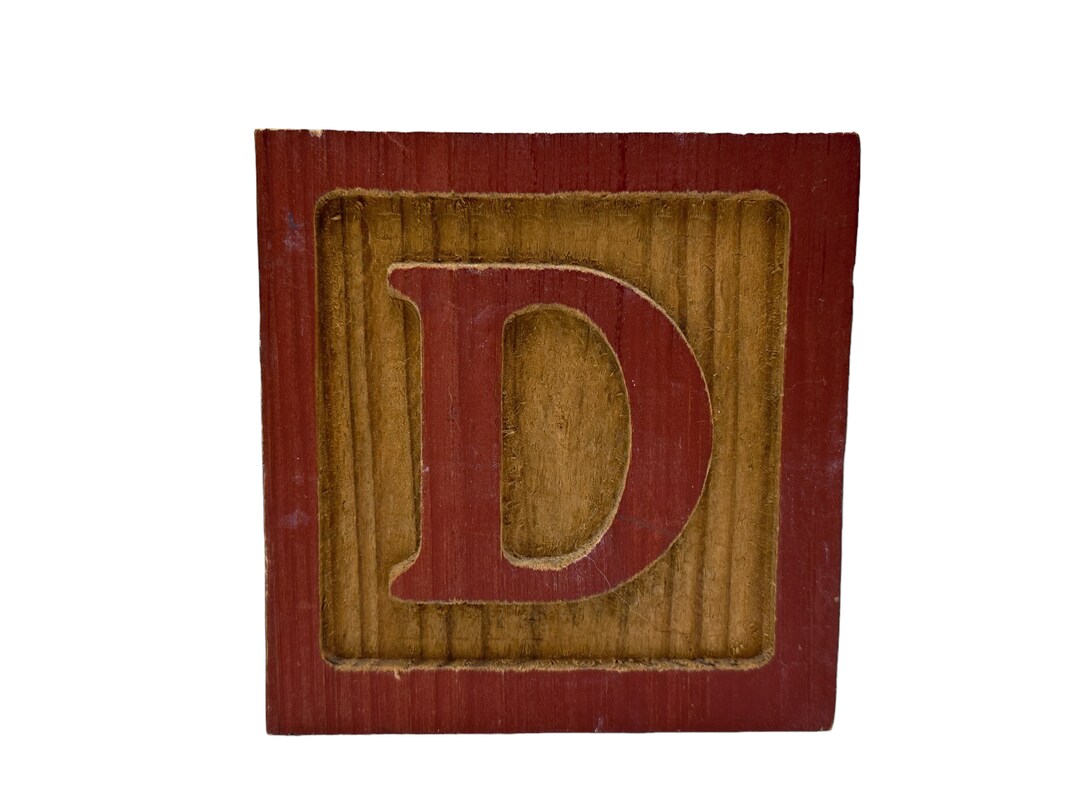 Antique Child’s Wood Block, Letter D, 3.5” - Etsy