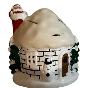 Vintage Ceramic Christmas Igloo “light Up” Mold; Village Igloo ...