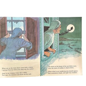 1988 the Night Before Christmas Large Picture Book Classroom Songbook ...