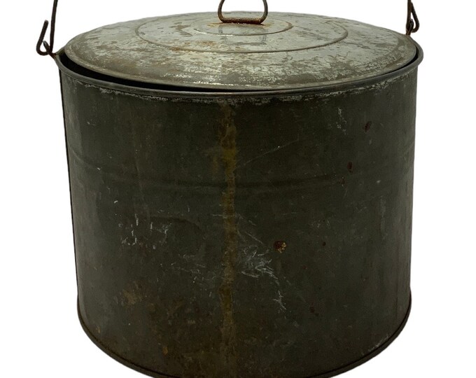 Vintage Tin Beer Bucket, Berry Bucket, Lunch Pail, Coal Miners Lunch ...