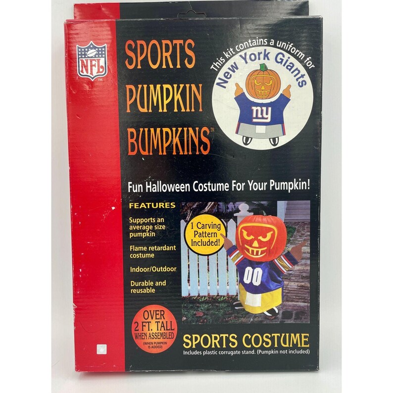 Sports Pumpkin Bumpkins, NY Giants Costume for Your Halloween Pumpkin ...