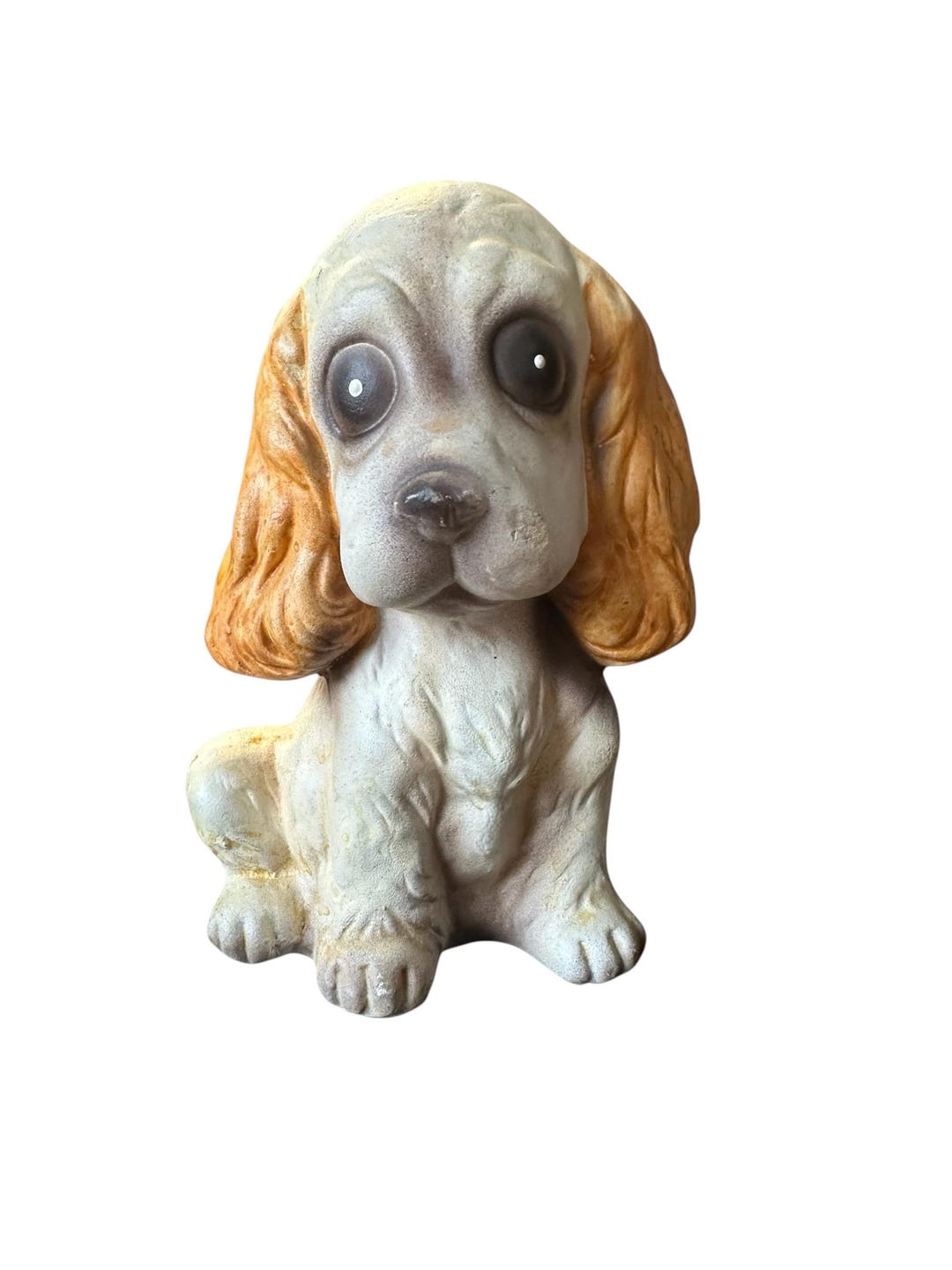 Sad Sweet Eyes Cocker Spaniel Piggy Bank Taiwan Hand Painted Ceramic ...