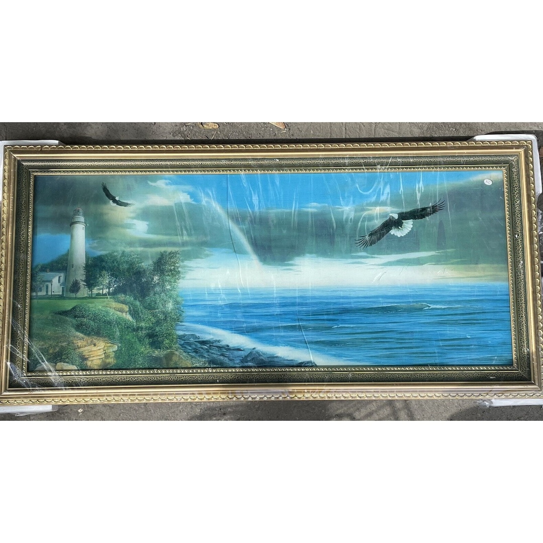 Vintage Motion Light up Framed Waterfall Picture Art Water - Etsy