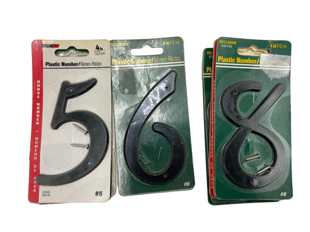 Black Plastic House Numbers, Vintage, 4 Inch, Hillman, Signko - Etsy