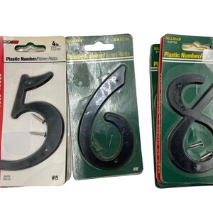 Black Plastic House Numbers, Vintage, 4 Inch, Hillman, Signko - Etsy