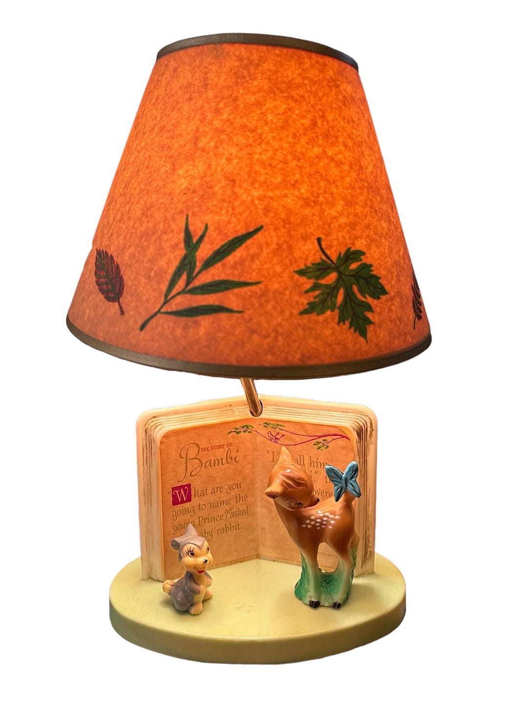 Vintage Bambi Lamp & Original Shade the Dolly Toy Company Walt Disney ...
