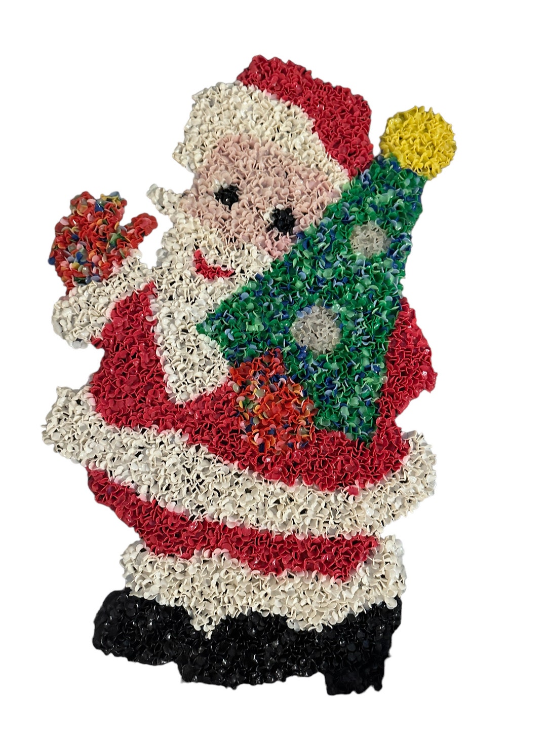 1970s Popcorn Plastic Indoor Outdoor Christmas Santa Claus With ...
