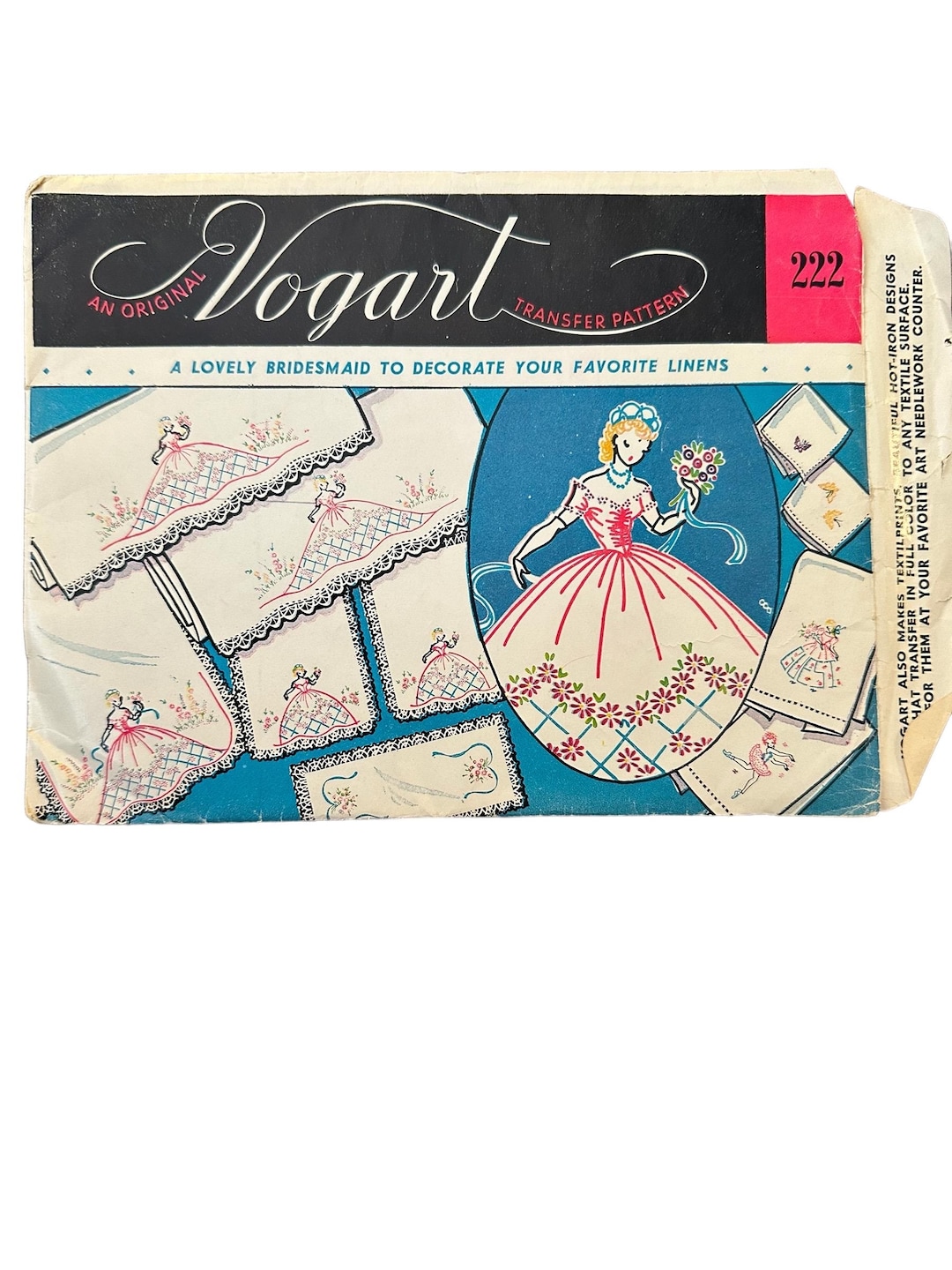 Vintage Vogart Transfer Patterns Bridesmaids Southern Belles Embroidery ...