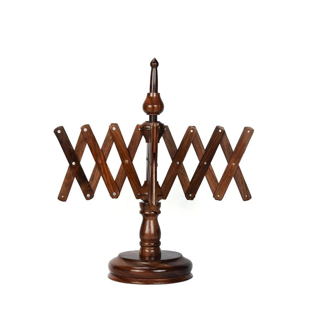 Handcrafted Rosewood Yarn Swift Umbrella – Tabletop Wool Skein Holder ...