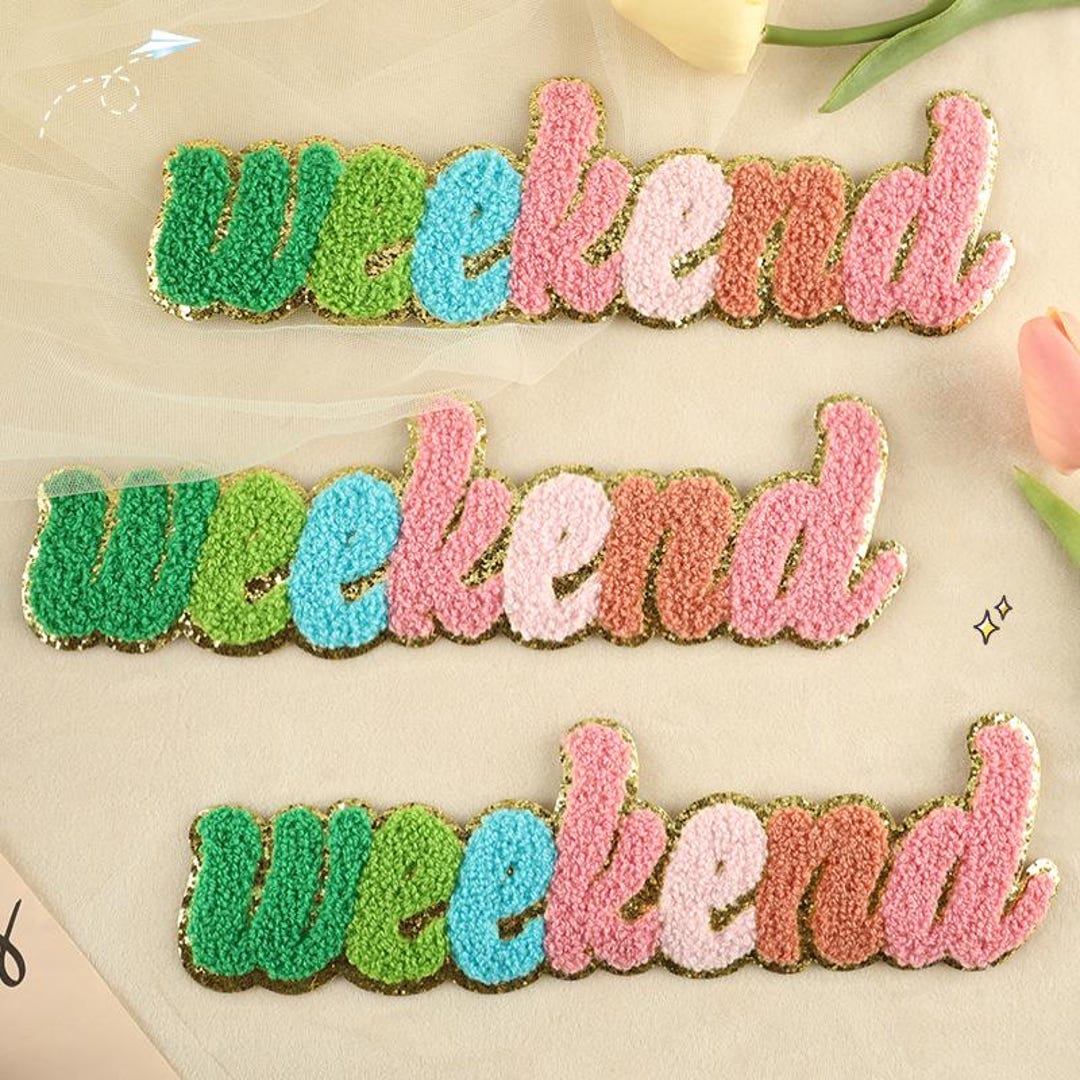 Weekend English Letter Embroidered Patch, Suitable for Home Use - Etsy