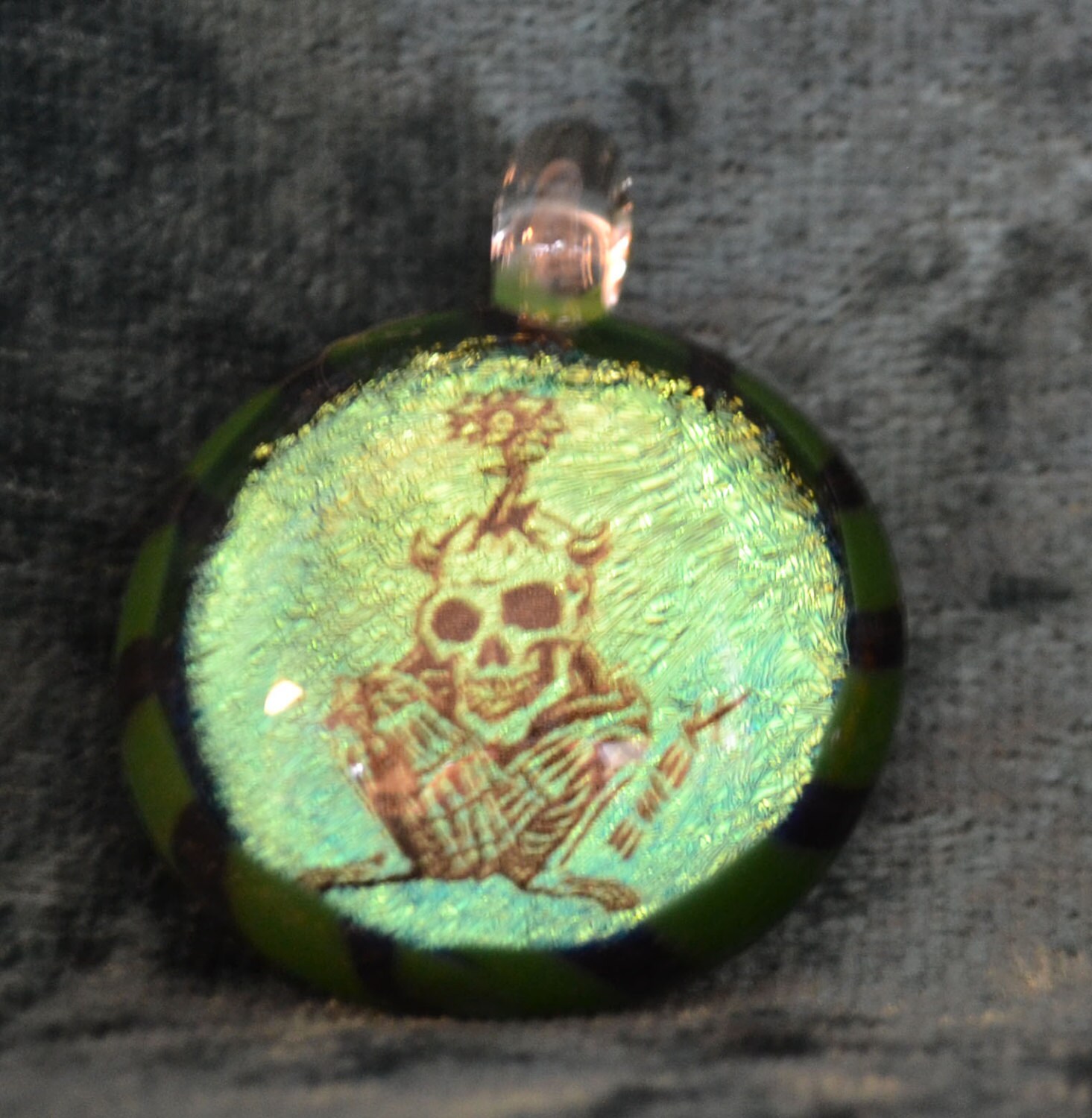 Skullboy Art by Emek Crouching Skeleton With Flower Out of - Etsy