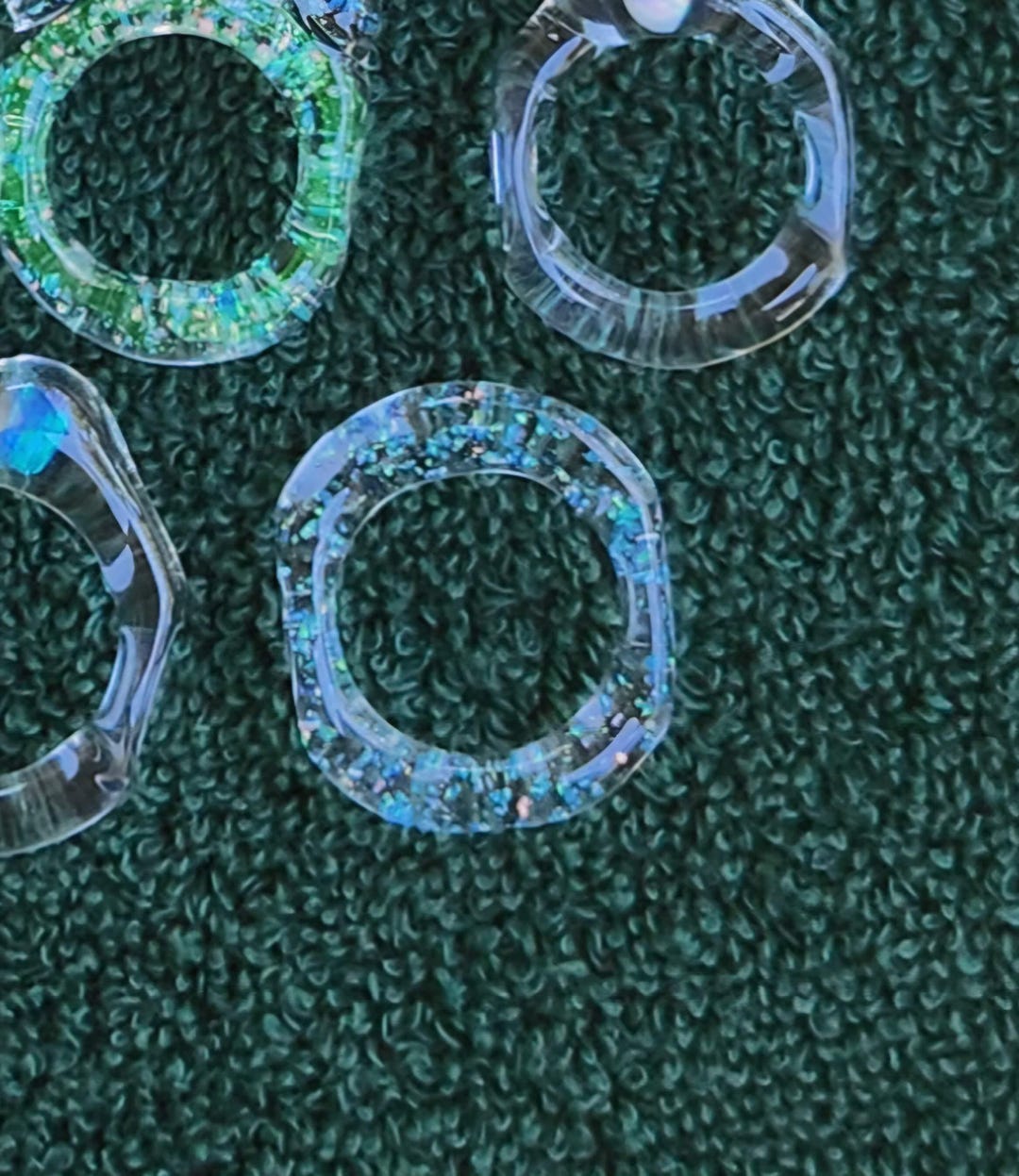 Opal Flake Band Glass Ring Borocilicate Pyrex ZU Glass Made in the USA ...