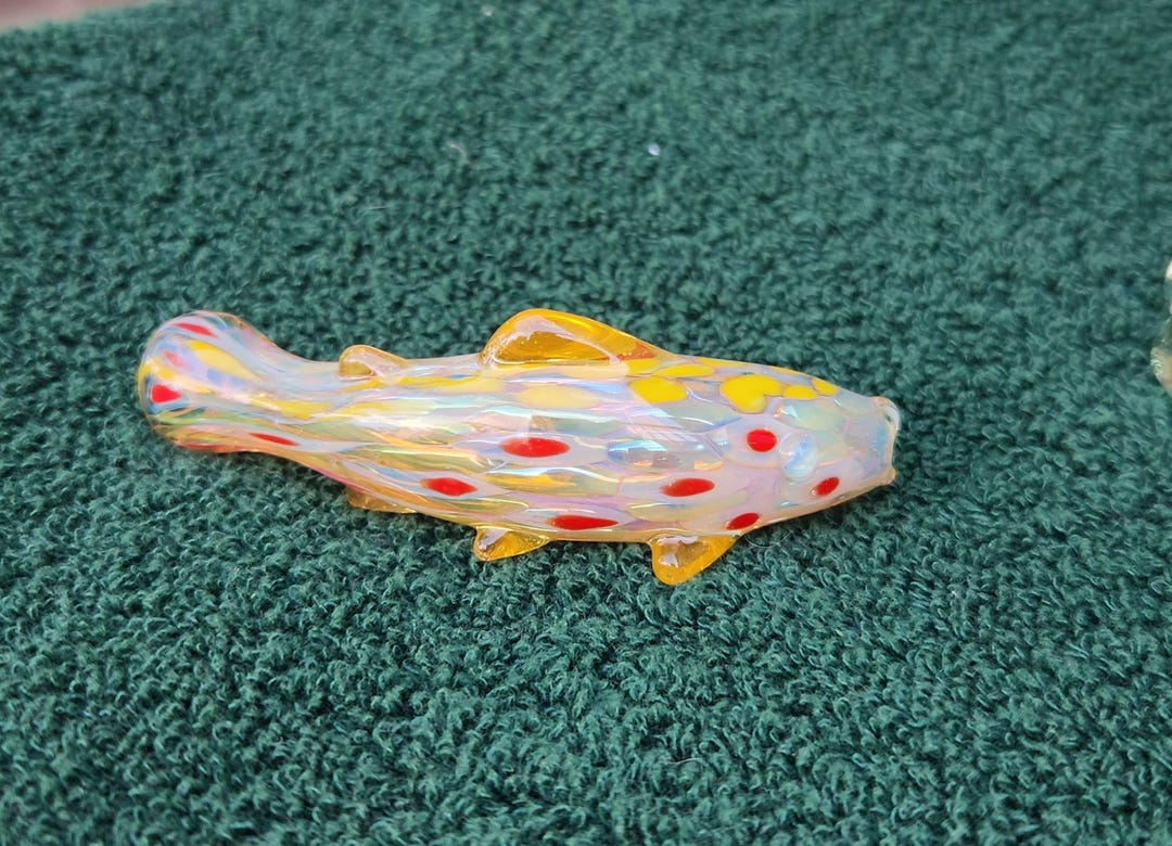 Glass Brook Trout Fish Bowl Functional Pocket Piece Fish Whistle - Etsy