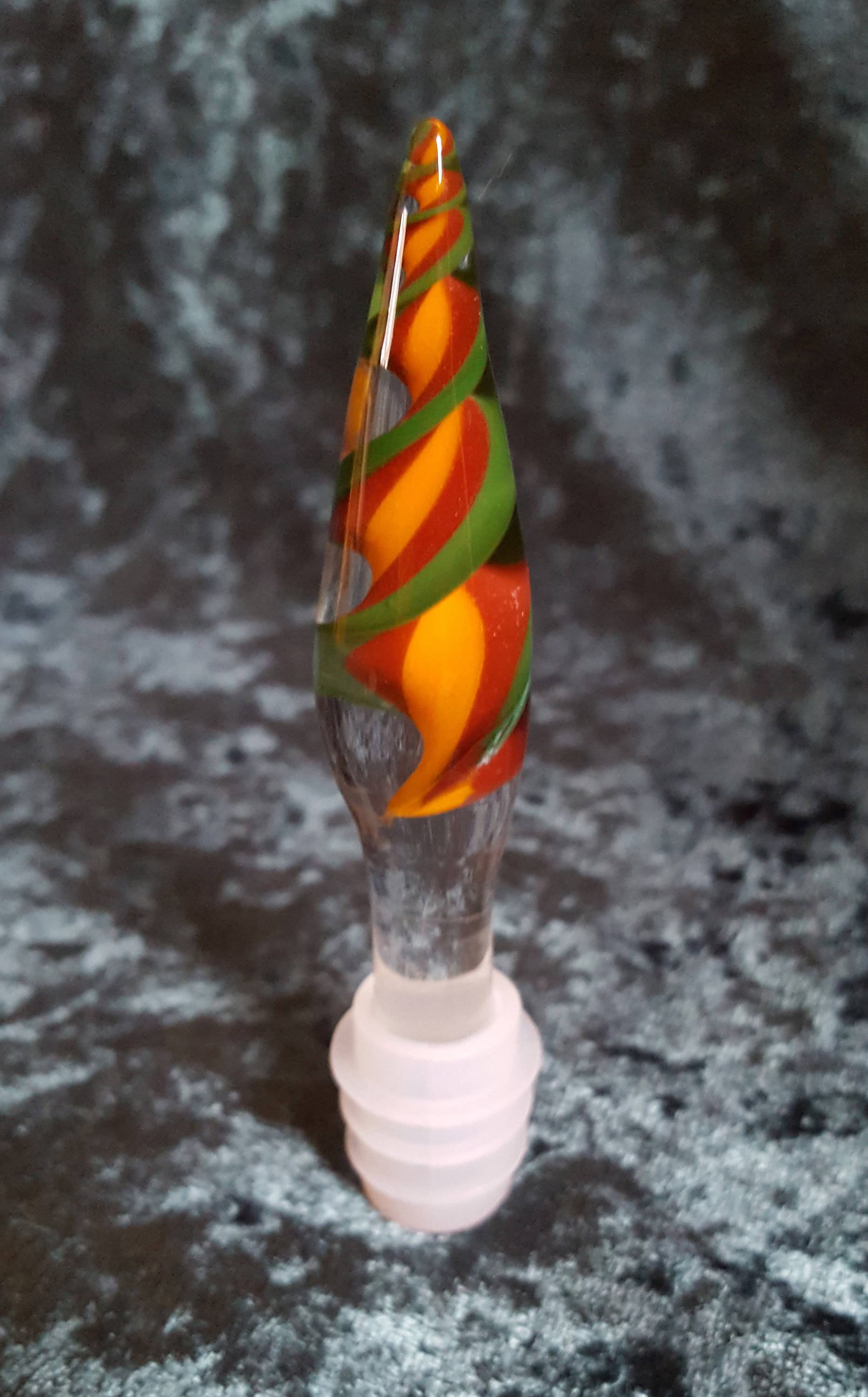 Wine Bottle Stopper Lattichino Glass Color Ribbon Marble Tear - Etsy
