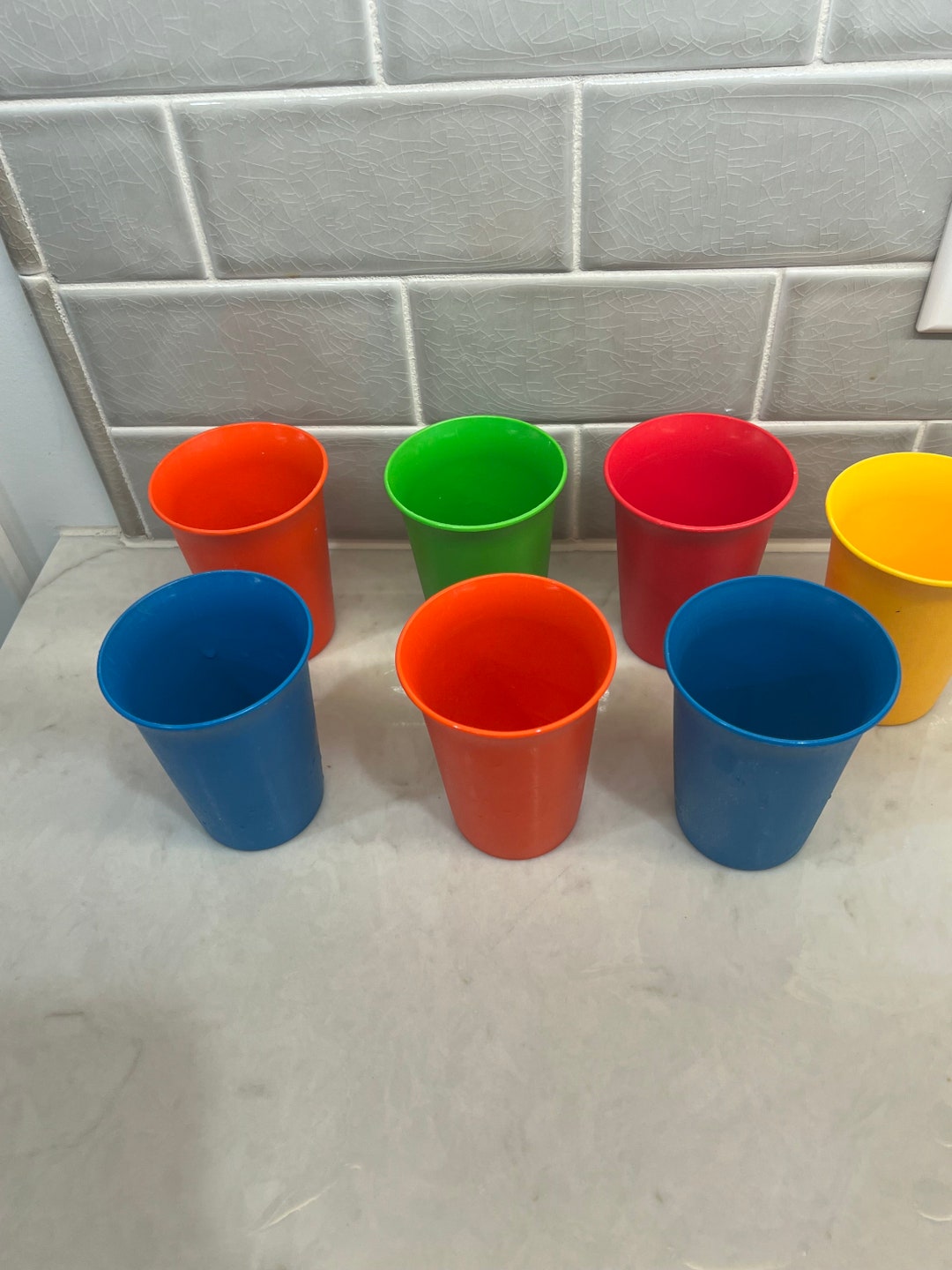 Vintage Tupperware Authentic Cups # 109 Set of 7 - Etsy