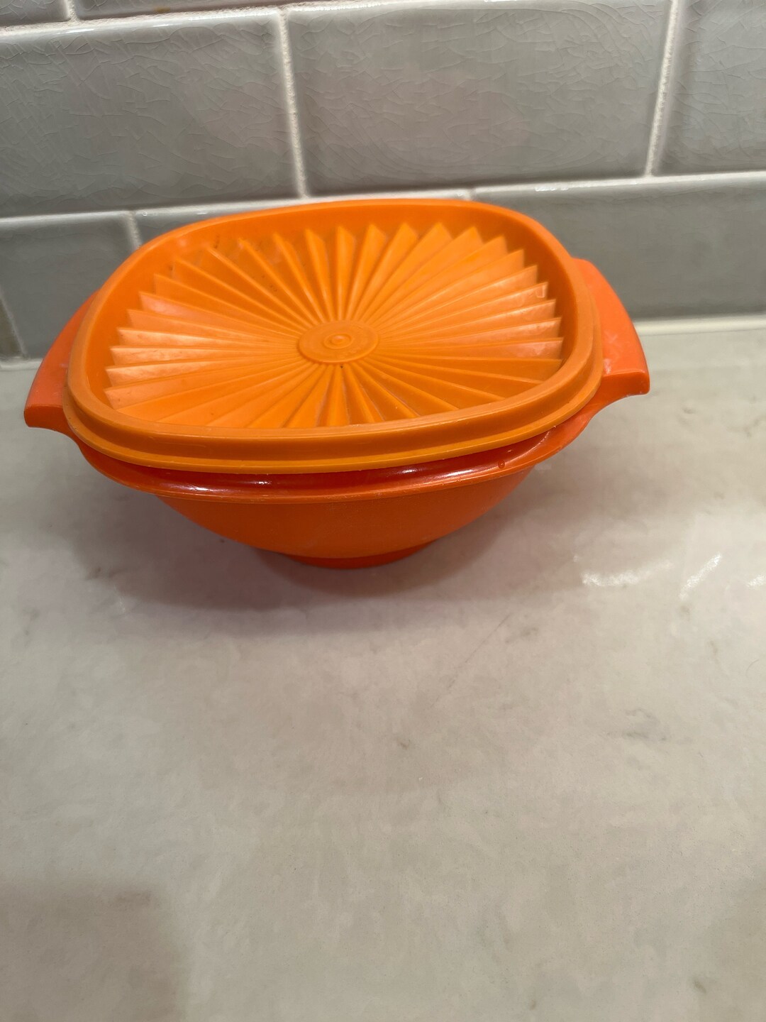 Vintage Tupperware Servalier Container W/lid Orange 840-8 - Etsy