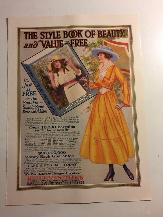 Antique Fashion Advertisement From 1916 Mccall's Magazine - Etsy