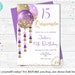 Editable Quinceanera Birthday Party Invitation, Invite, 15th Birthday ...