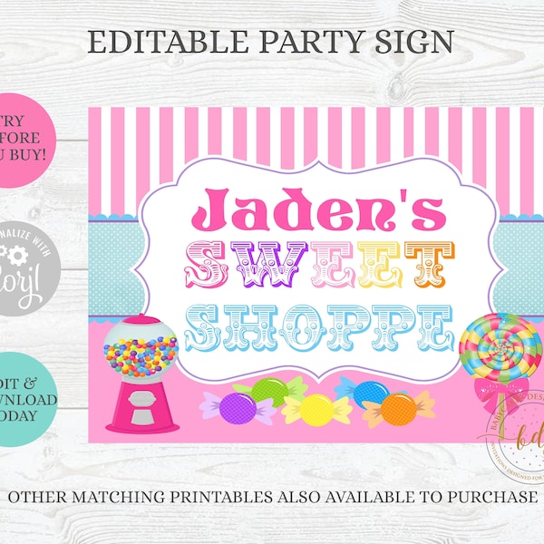 Sweet Shoppe Sign - Etsy