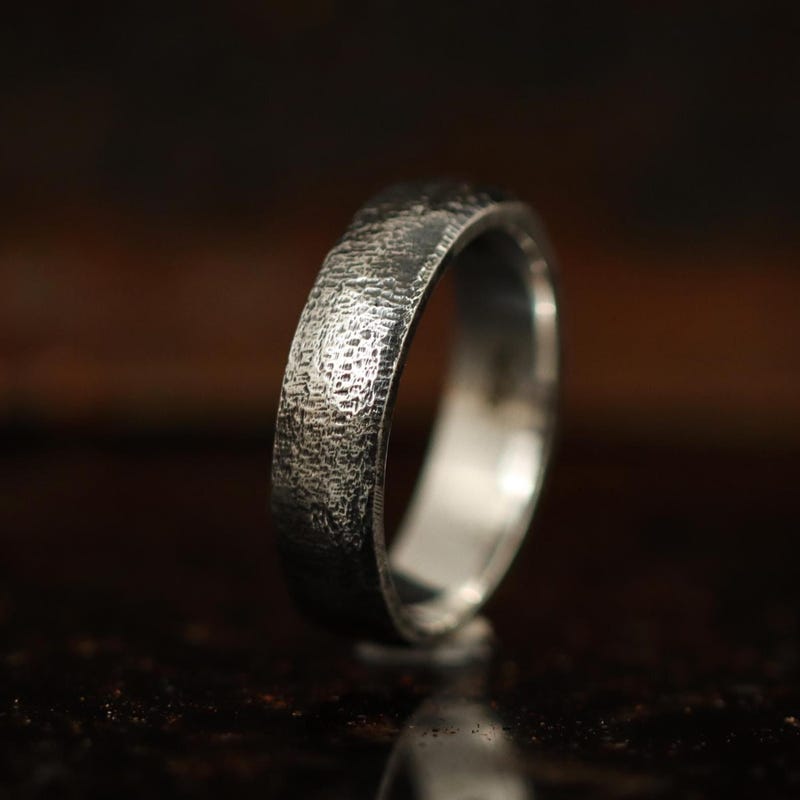 Rustic Silver Ring - Etsy