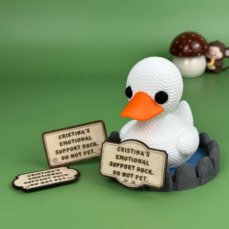Emotional Support Duck Gift | Cute Desk Buddy With Customizable ...