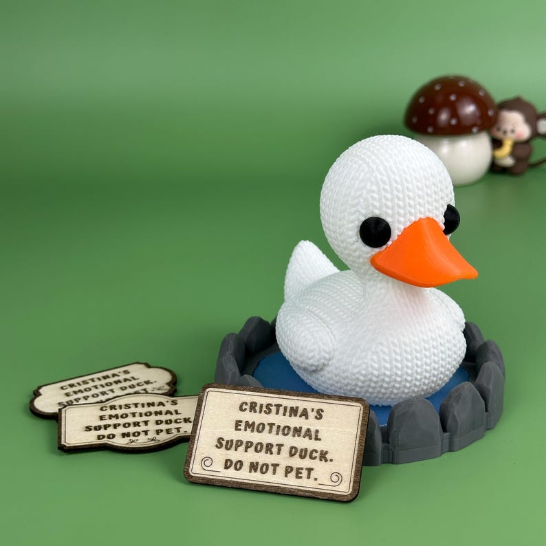 Emotional Support Duck Gift | Cute Desk Buddy With Customizable ...