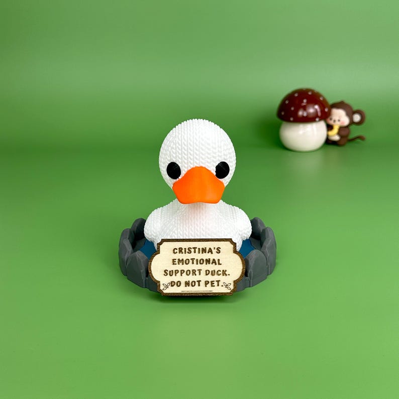 Emotional Support Duck Gift | Cute Desk Buddy With Customizable ...