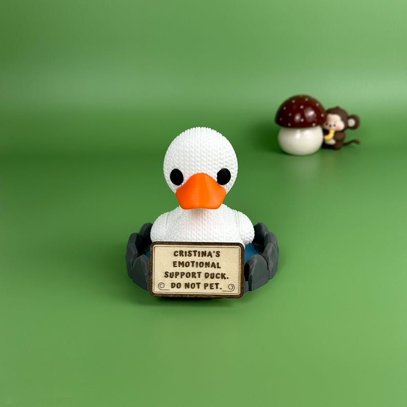 Emotional Support Duck Gift | Cute Desk Buddy With Customizable ...