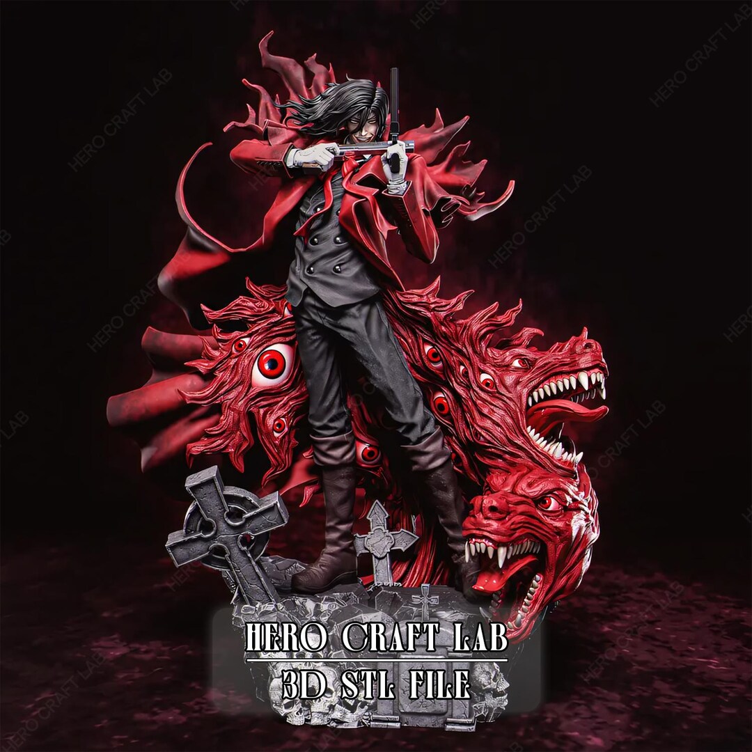 Hellsing Vampire Alucard STL | Demon Gun Slayer 3D Figure for Resin ...