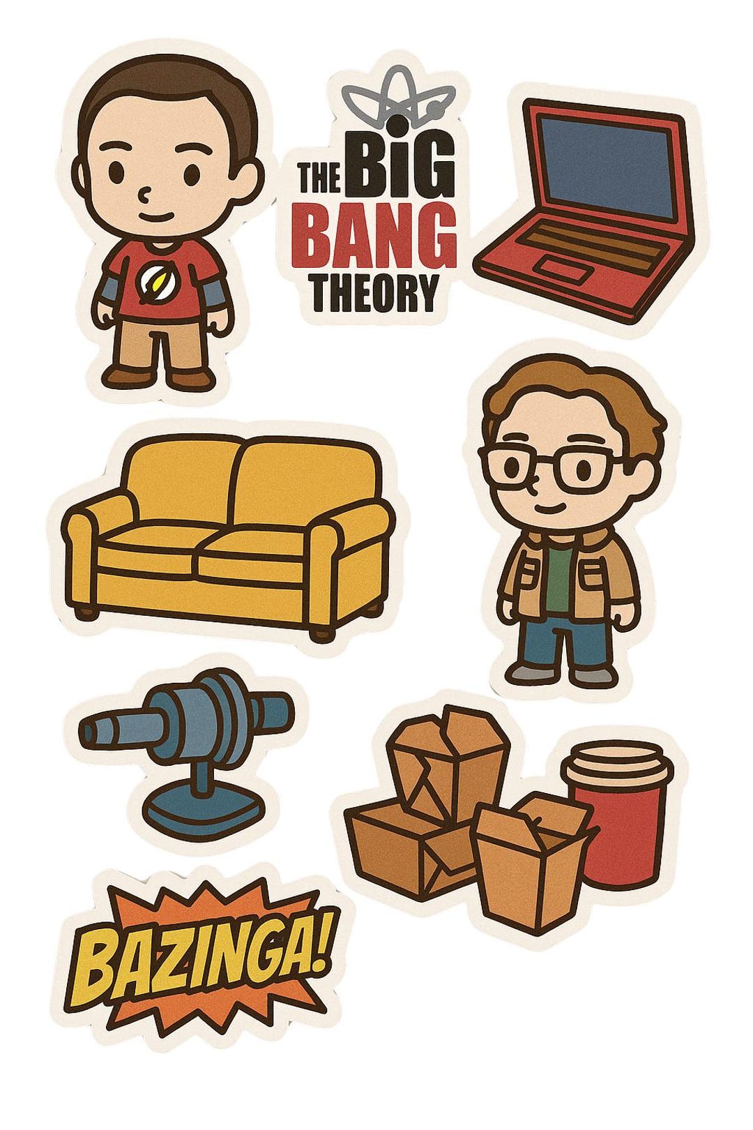 Digital Stickers the Big Bang Theory Sticker Sheet Bundle - Planner ...