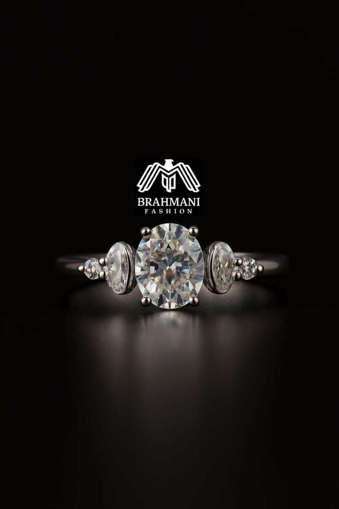 Oval Cut Moissanite Engagement Rin, 925 Sterling Silver, Wedding ...
