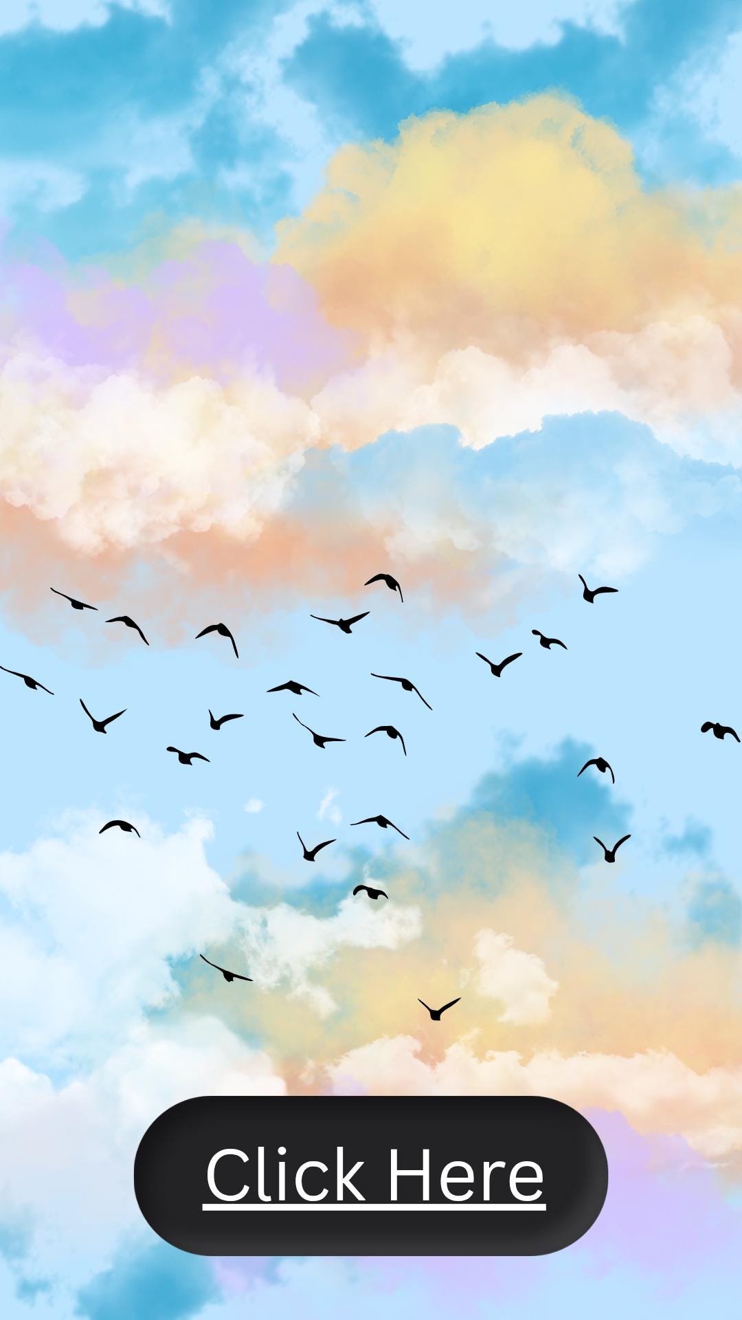 Printable Digital Birds Flying Free in Clouds - Etsy
