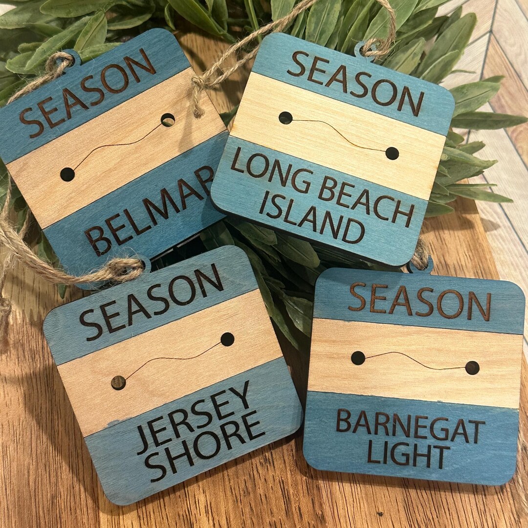 Jersey Shore Custom Beach Tag Ornament - Etsy