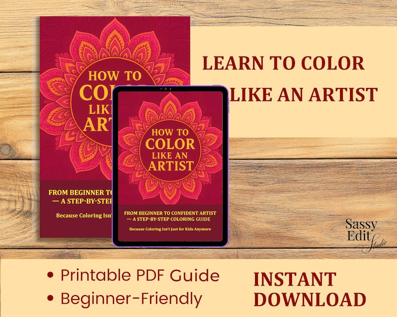 How to Color Like an Artist – 32 Pages Beginner Friendly Coloring Guide ...
