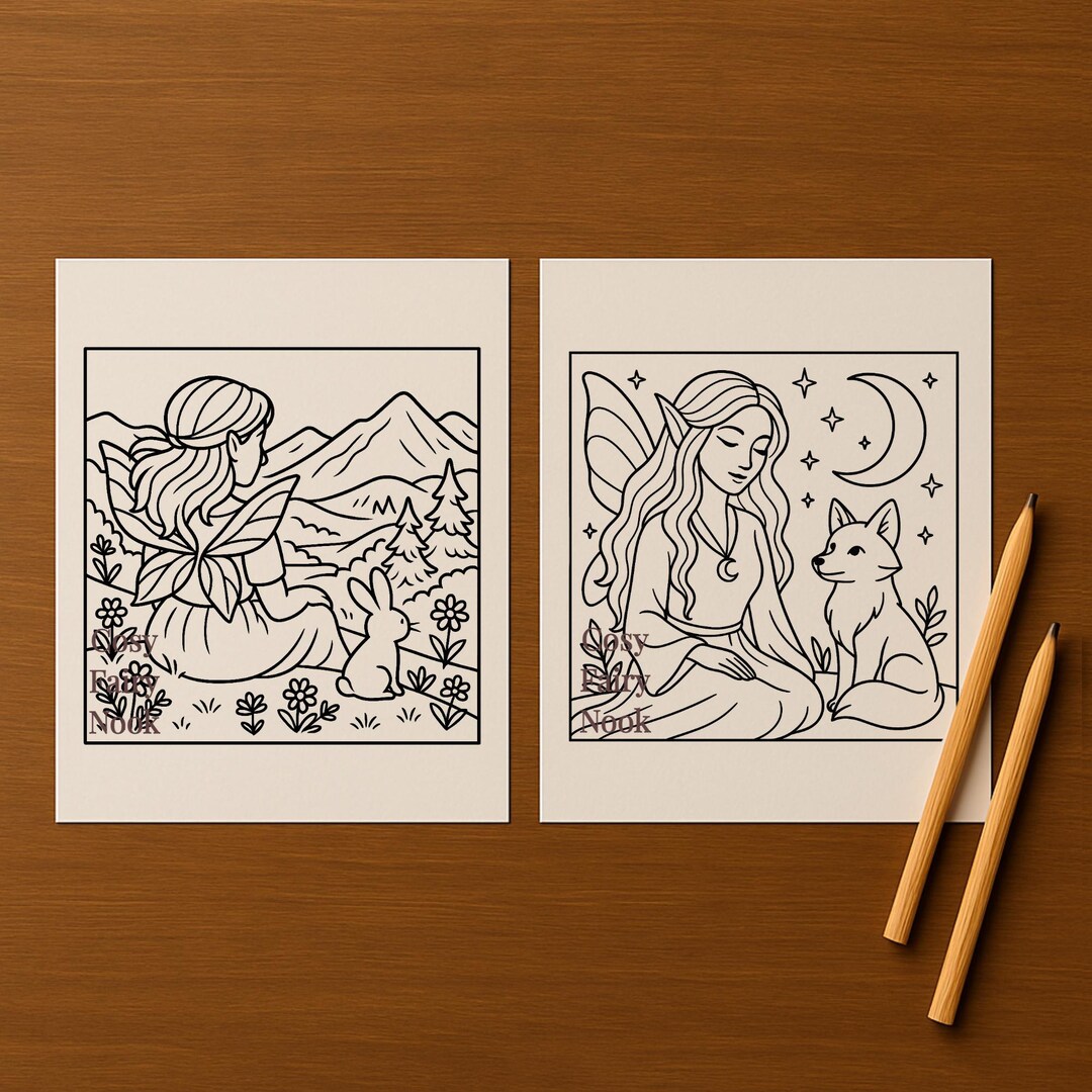 Self Care Fairy Coloring Pages: Mindfulness & Relaxation (PDF Download ...