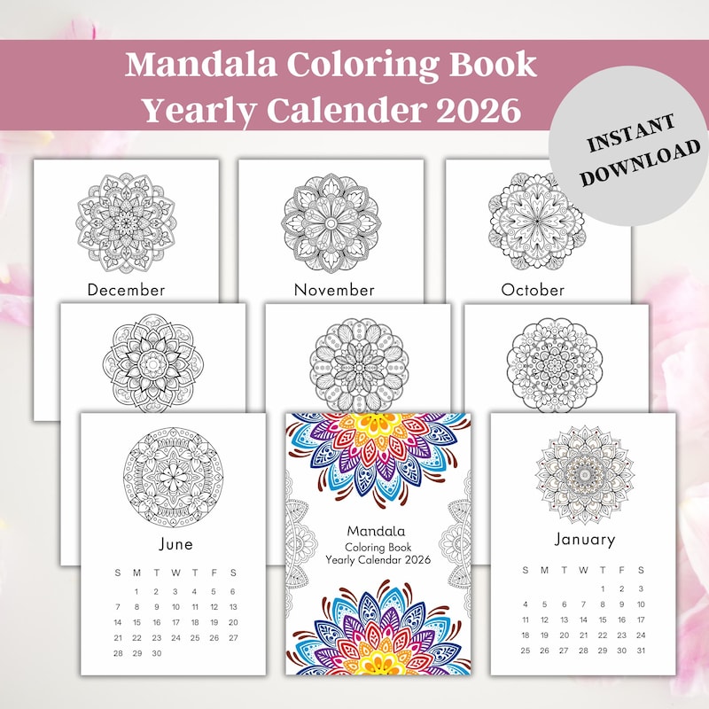 Mandala Calendar 2026 - Etsy
