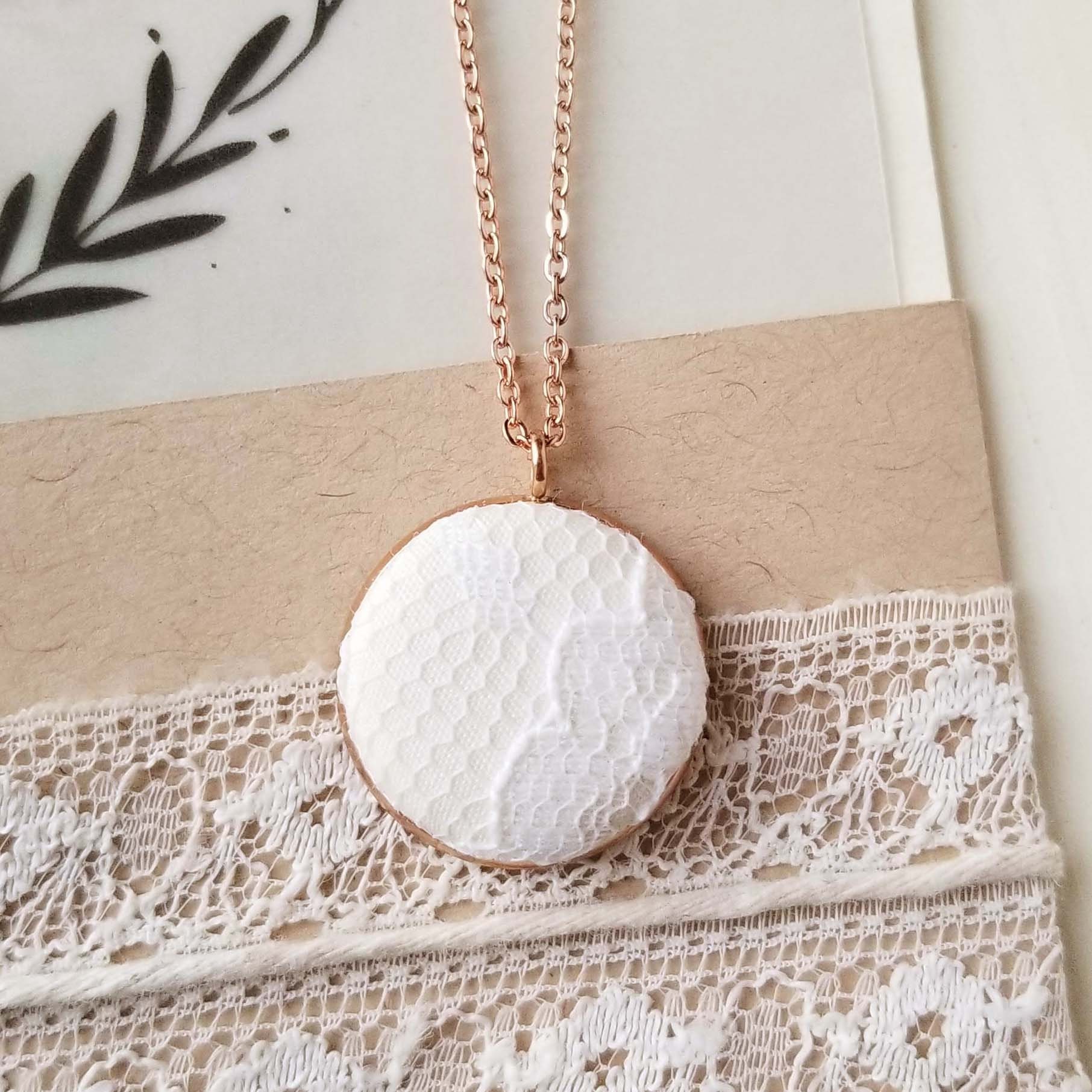 Lace Pendant Necklace, 13th Anniversary Gift Ideas for Wife, Ready to ...