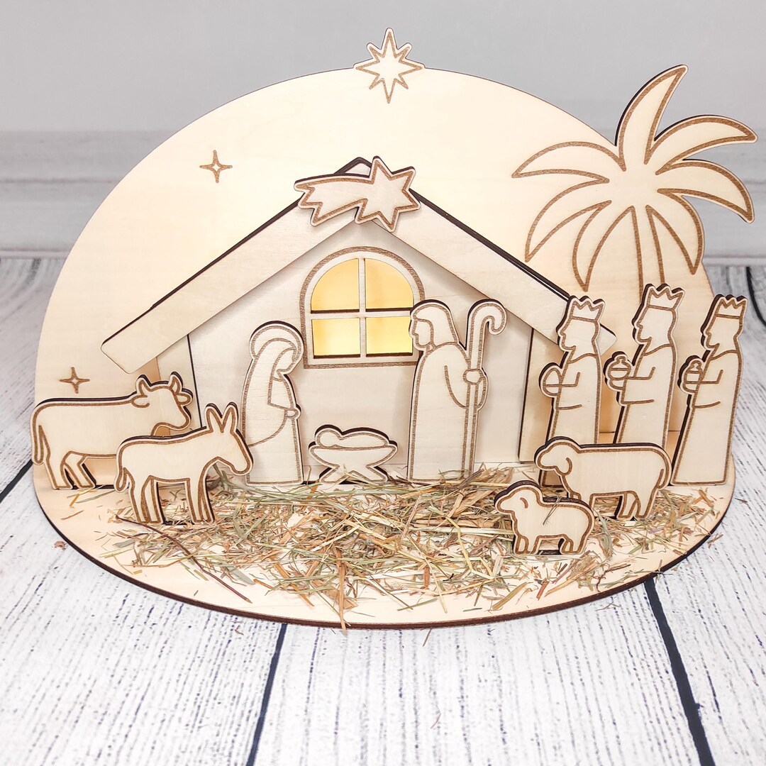 File for Plotting and Laser Cutting - Nativity Scene With 10 Figures ...