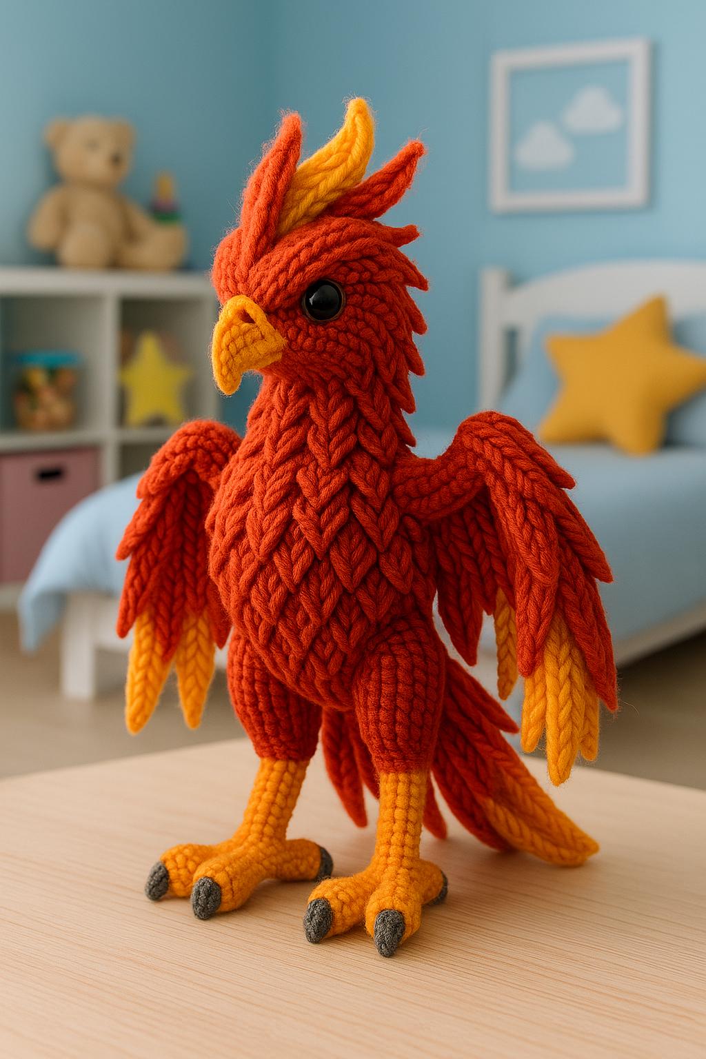 Phoenix Amigurumi Crochet Pattern PDF – Beginner Friendly Mythical Bird ...