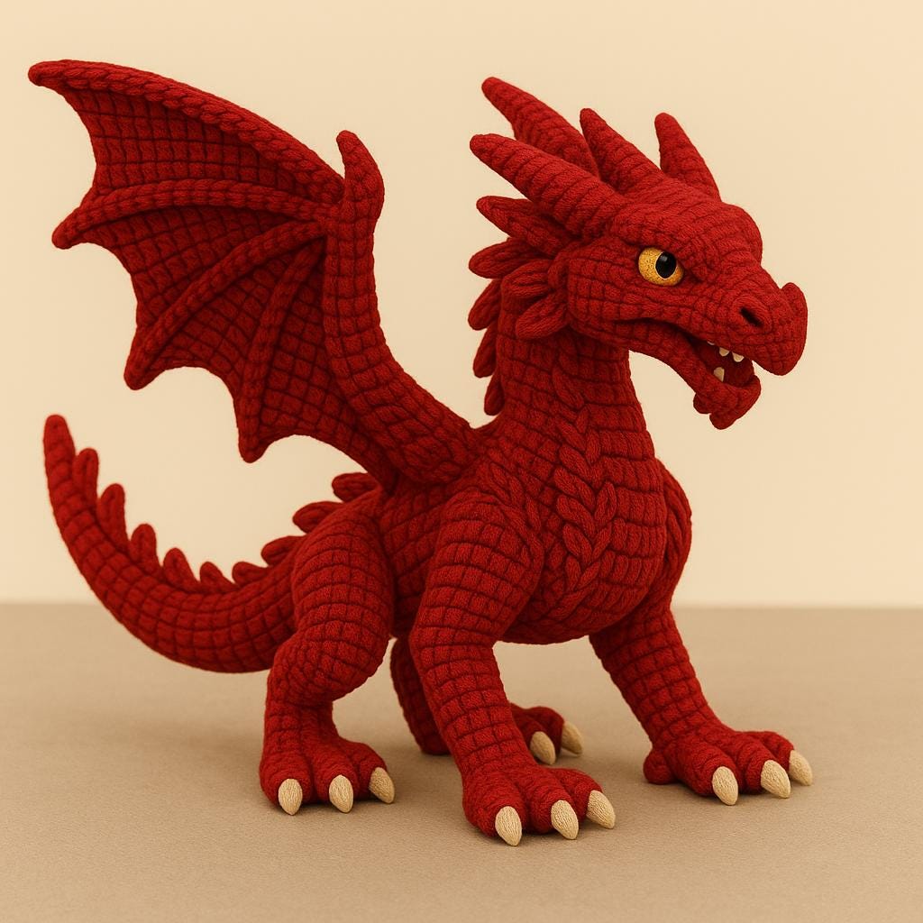 Red Dragon Crochet Pattern – Realistic Amigurumi Dragon Plushie PDF ...