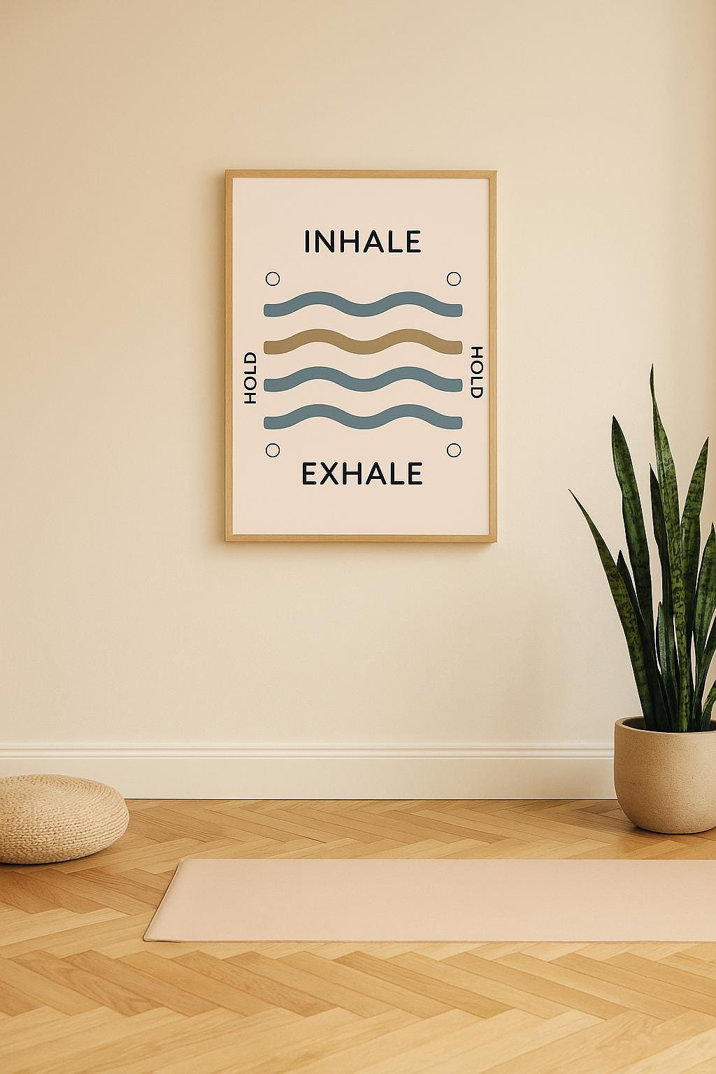 Mindfulness Poster Breathing Poster Inhale Exhale Wall Art Modern ...