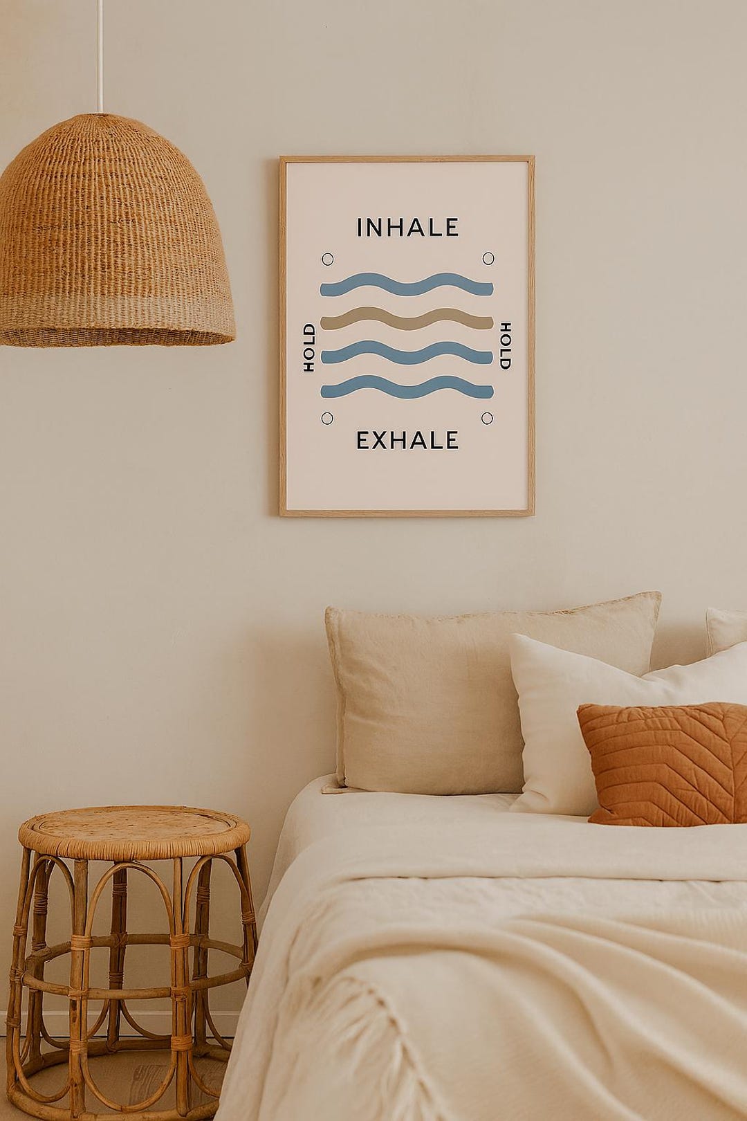 Mindfulness Poster Breathing Poster Inhale Exhale Wall Art Modern ...