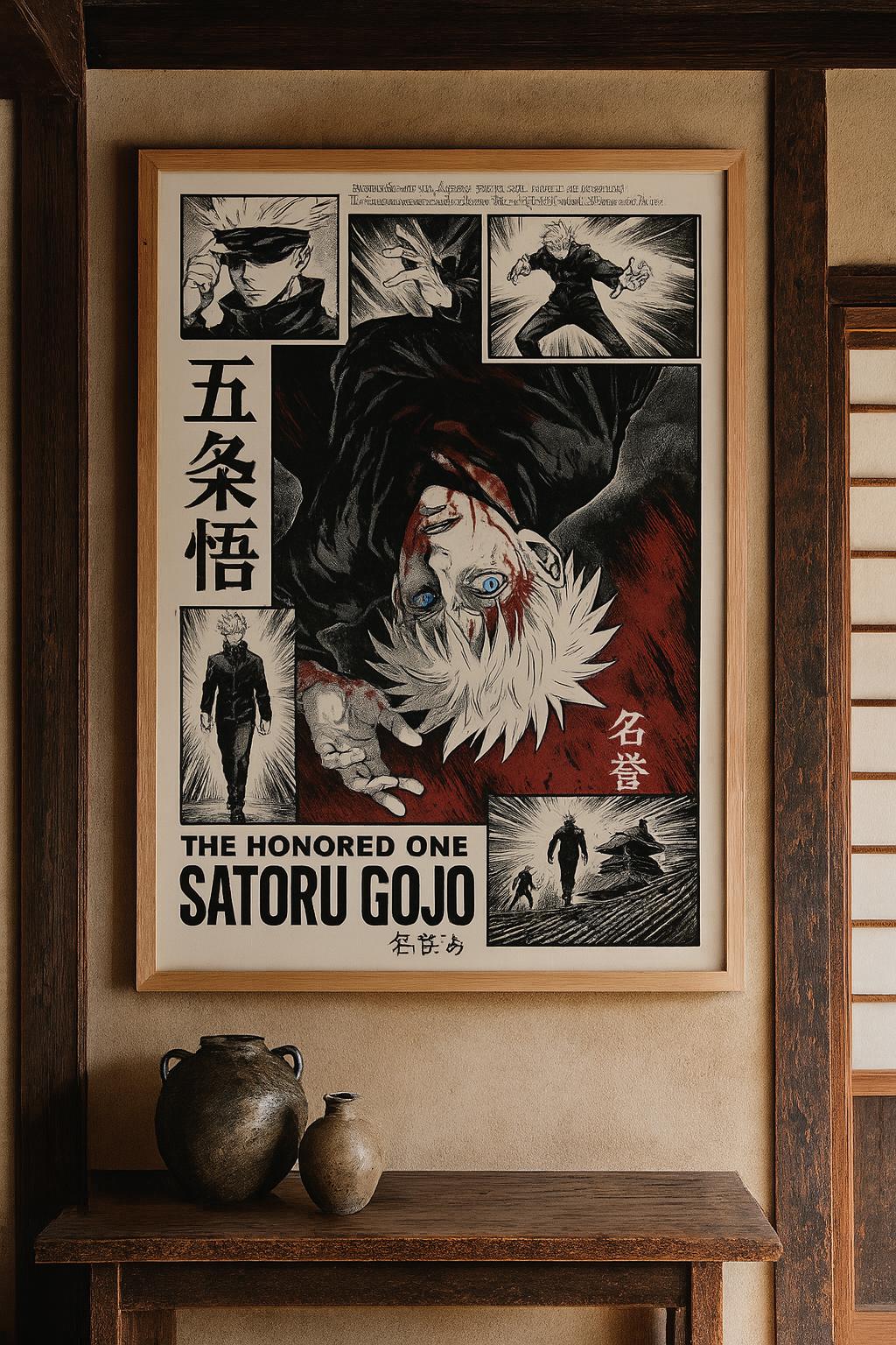Gojo Poster Print, Manga Print 50x70, Manga Poster Digital Download ...
