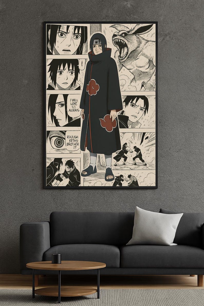 Manga Itachi Uchiha Curated Manga Panels Naruto Wall Art Digital Anime ...