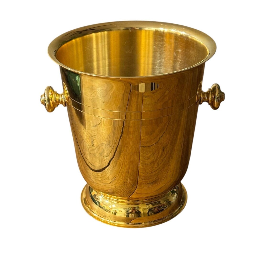 Vintage Gold Plate Champagne Bucket Traditional Classic Made in Italy ...
