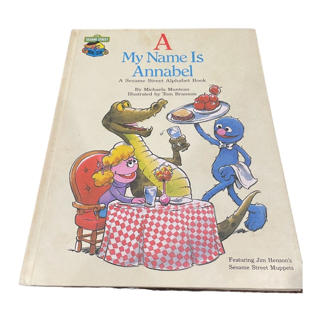 1986 Sesame Street Jim Henson A My Name is Annabel Hardcover Book - Etsy