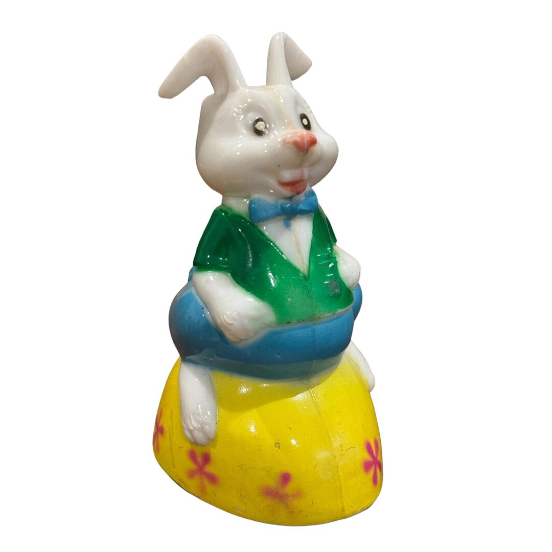 Vintage Easter Unlimited Wheeled Rabbit on Egg Toy Hong Kong - Etsy