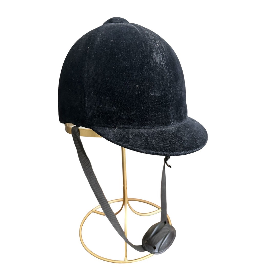 Vintage Somerset Black Velvet Hunt Equestrian Horse Riding Helmet - Etsy