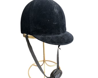 Vintage Horse Riding Cap, Burgundy Velvet Equestrian Hunting Helmet ...